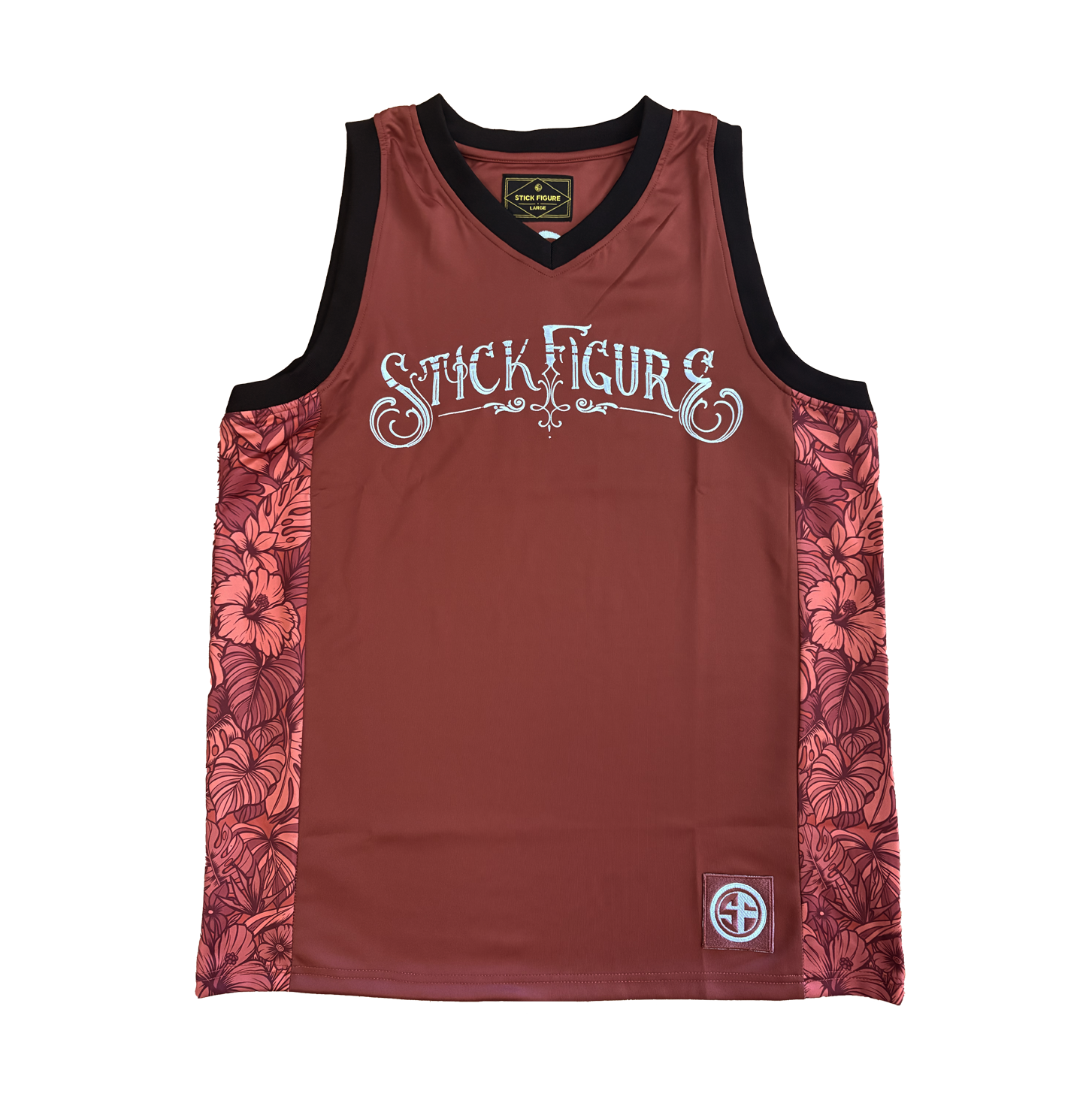 Stick Figure Maroon Embroidered Jersey