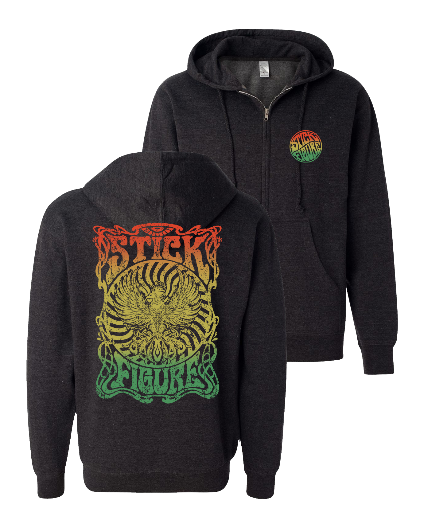 Rasta Phoenix Zip Hoodie – StickFigureStore