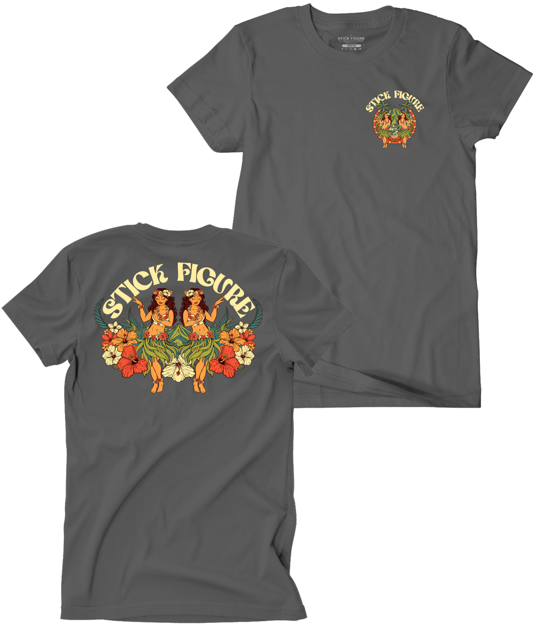 Aloha Tee (Smoke Grey) – StickFigureStore