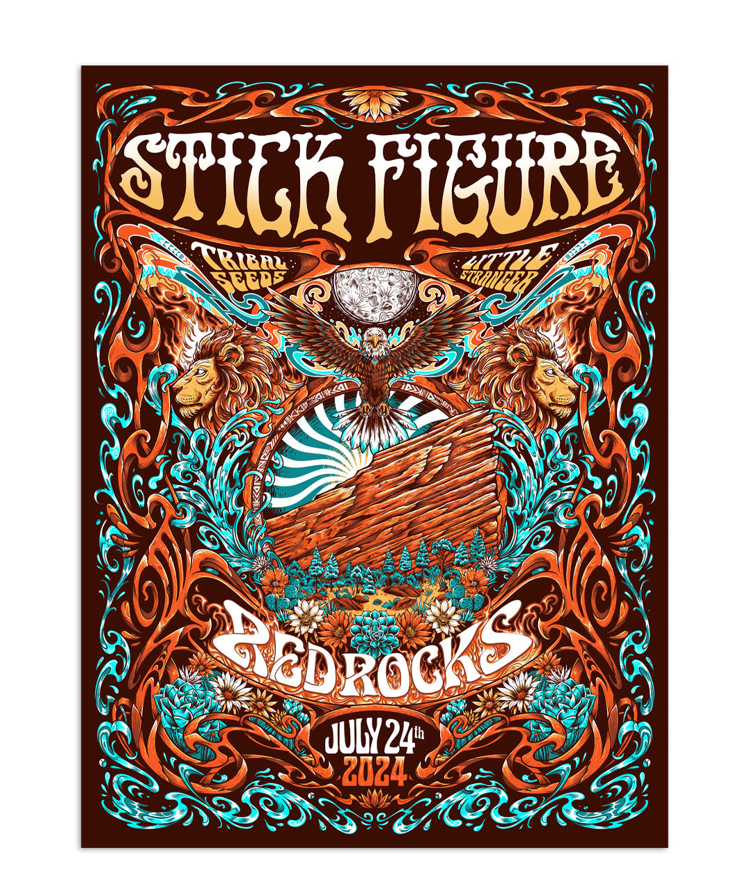 Red Rocks 2024 (2 Options Available) - Poster – StickFigureStore