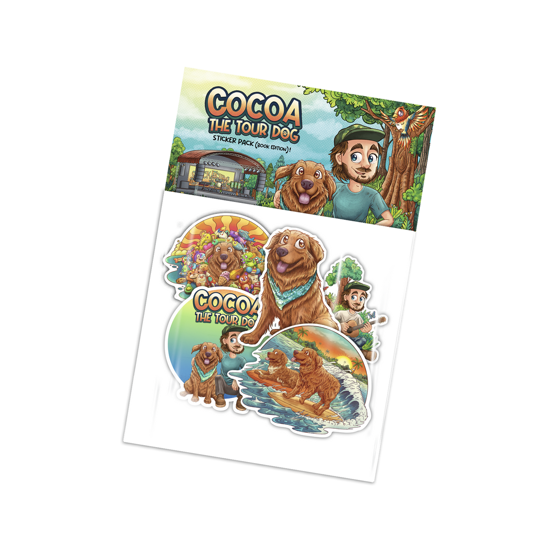 Cocoa The Tour Dog Book - Sticker Pack – StickFigureStore