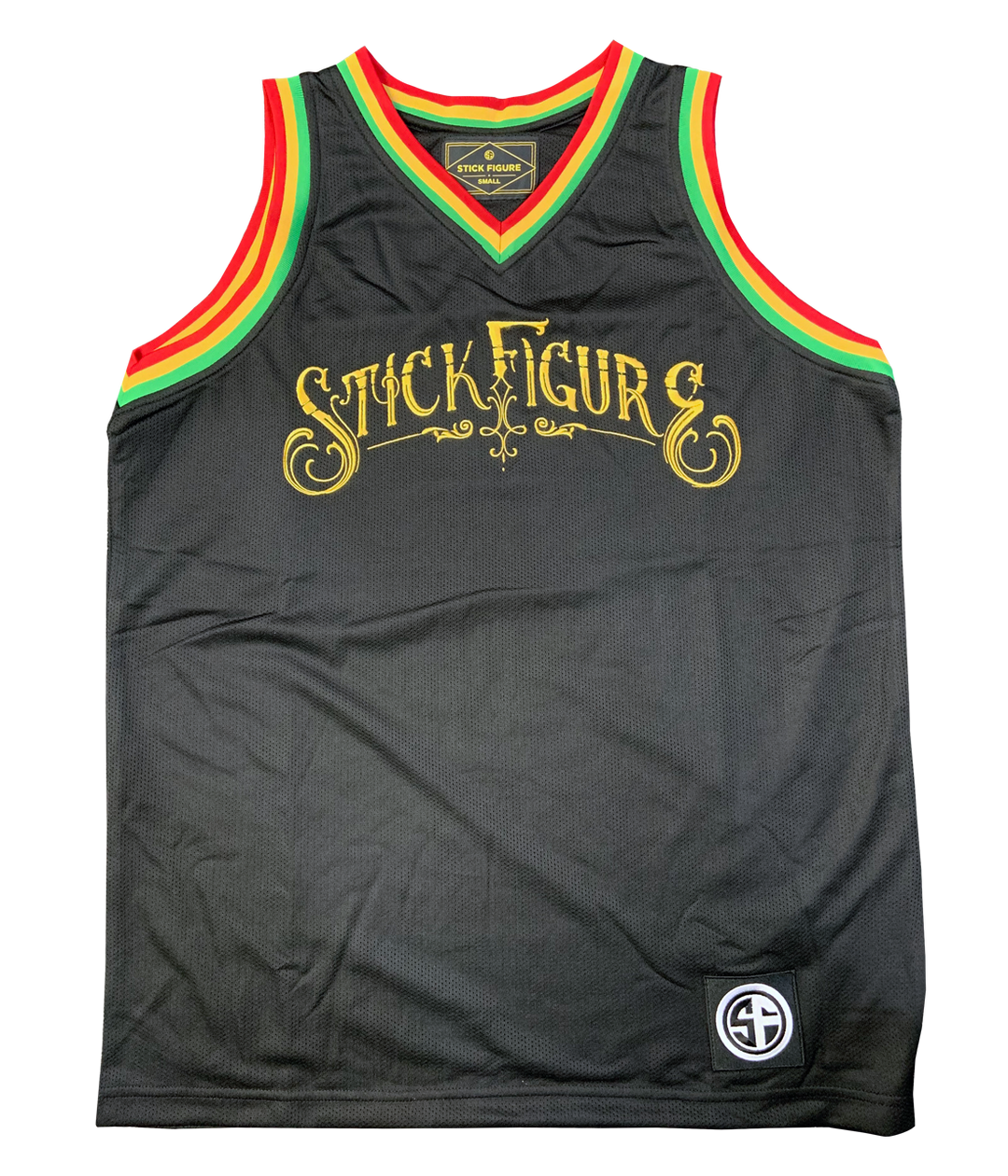 Stick Figure Roots & Culture Embroidered Jersey (Rasta Collar ...