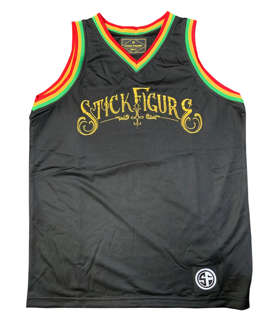 Stick Figure Roots & Culture Embroidered Jersey (Rasta Collar ...