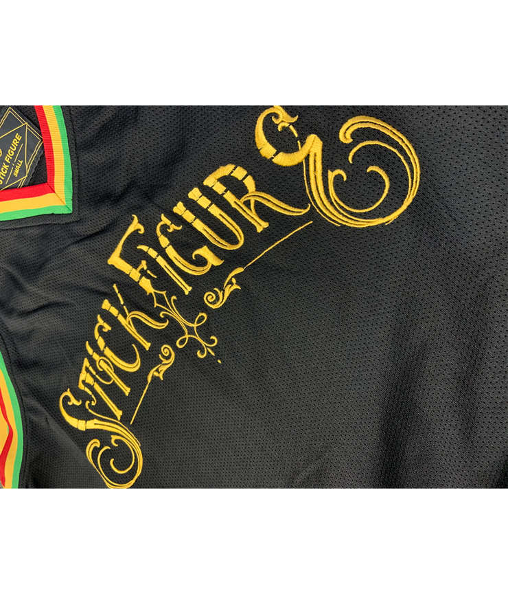 Stick Figure Roots & Culture Embroidered Jersey (Rasta Collar ...